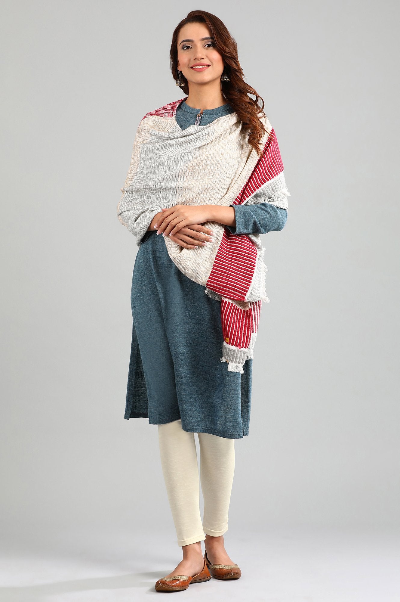 Buy Off-White Yarn-dyed Winter Tights @ 999 | Shop for Aurelia ...