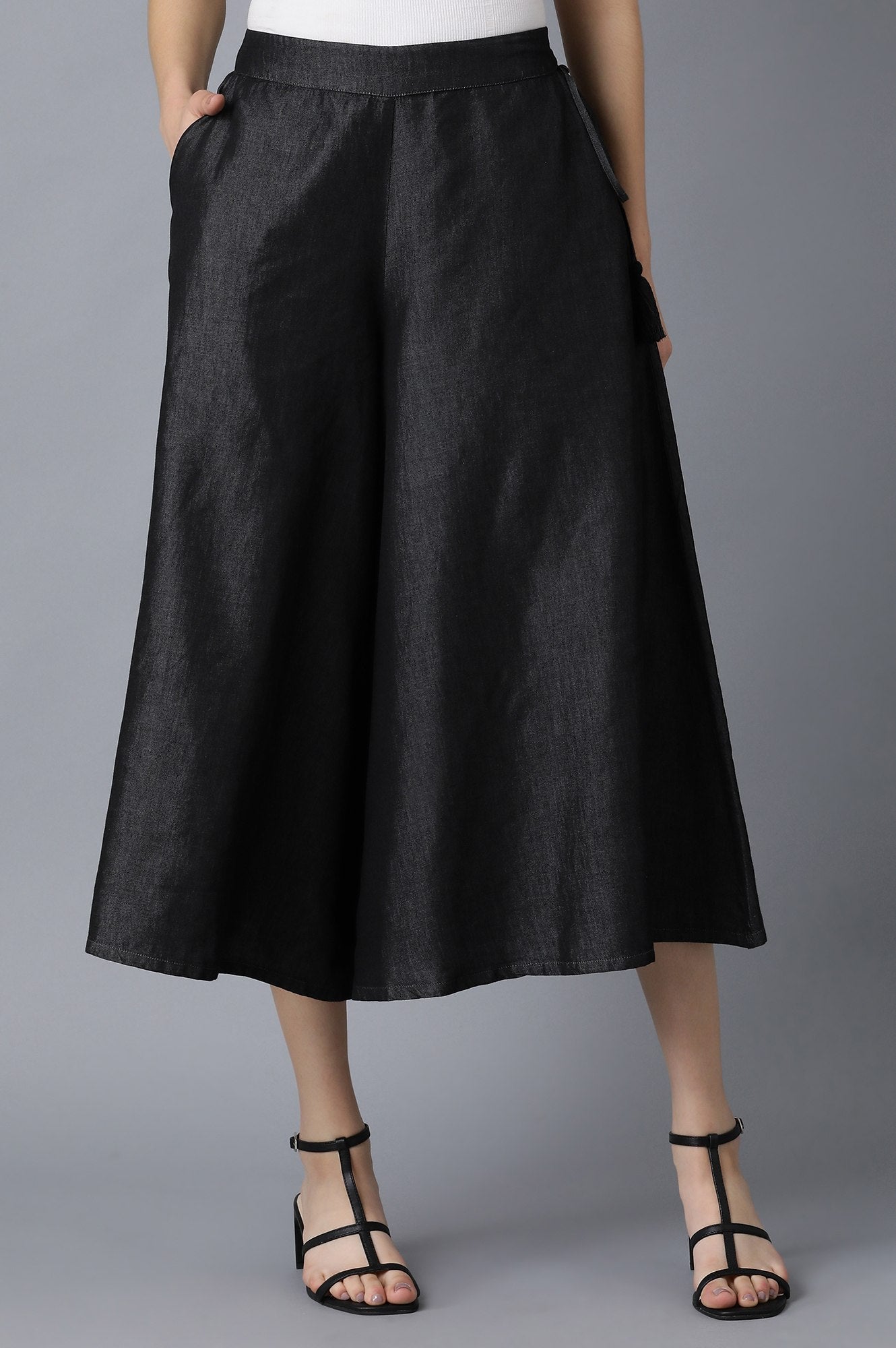 Buy Black Cotton Culottes @ 1499 | Shop for Aurelia – shopforaureliaIn