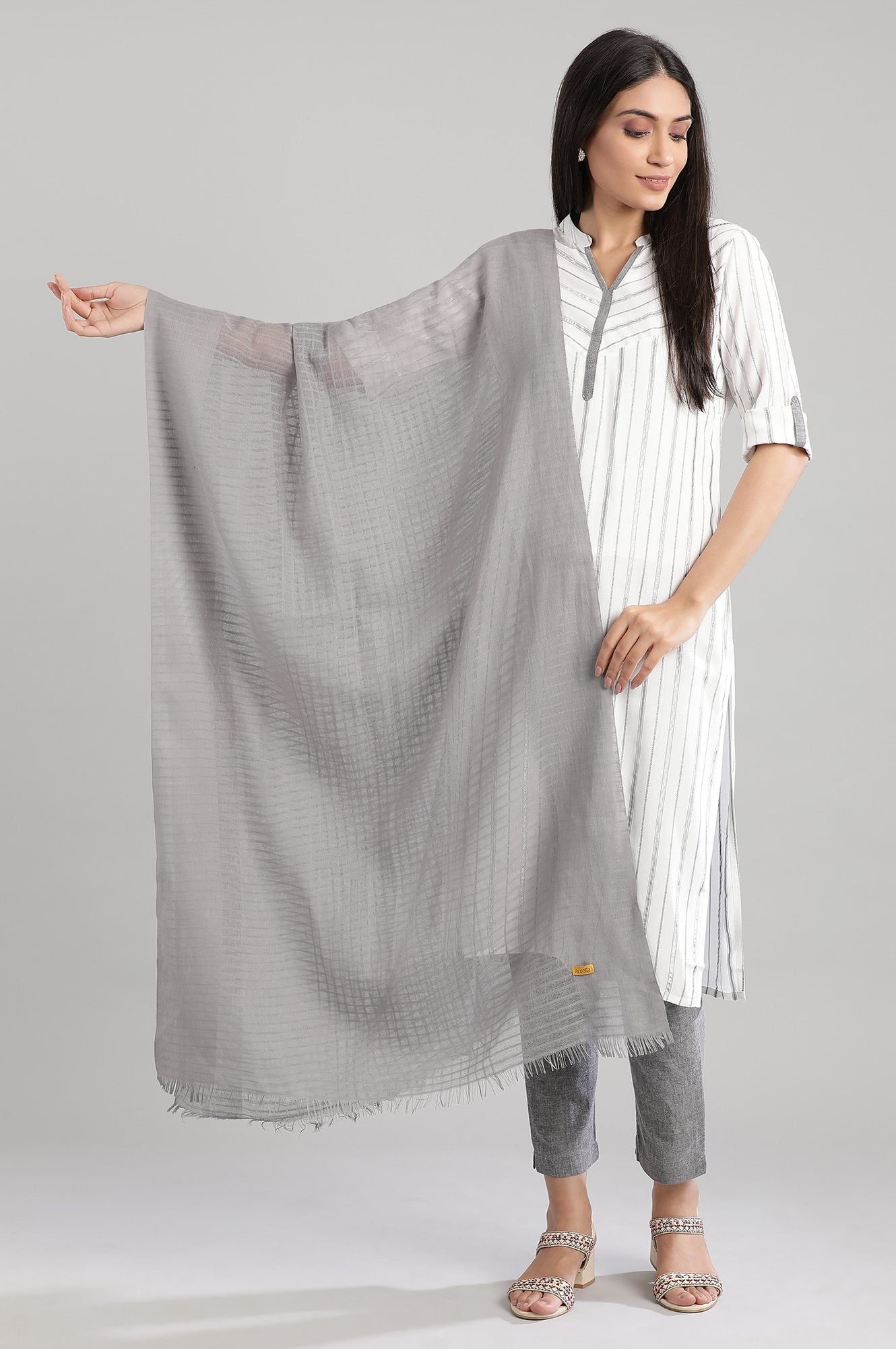 Buy Grey Dupatta Online for Woman | Shop for Aurelia